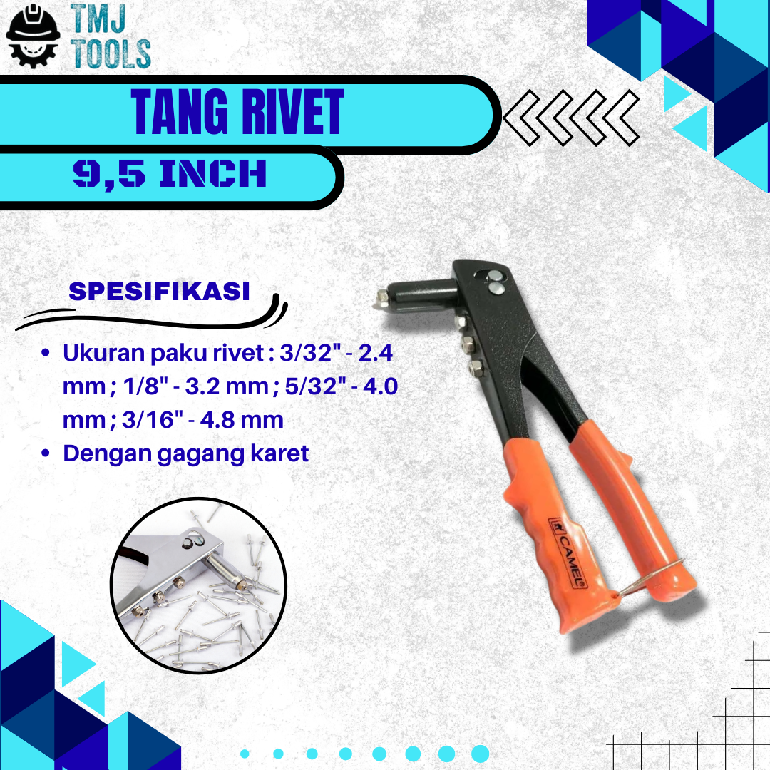 Tang Rivet 9.5" Rifet Ripet Hand Riveter Plat Besi 9.5 Inch Hand ...