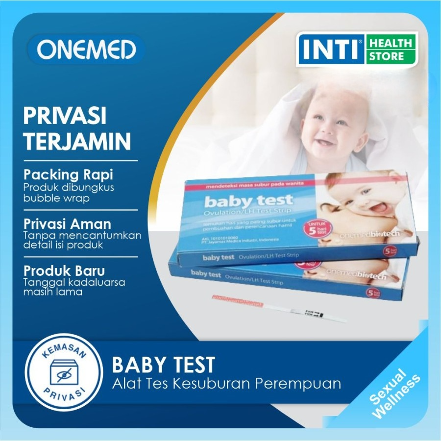 ONEMED - Baby Test / Alat Tes Kesuburan Perempuan (1 box isi 5 strip ...