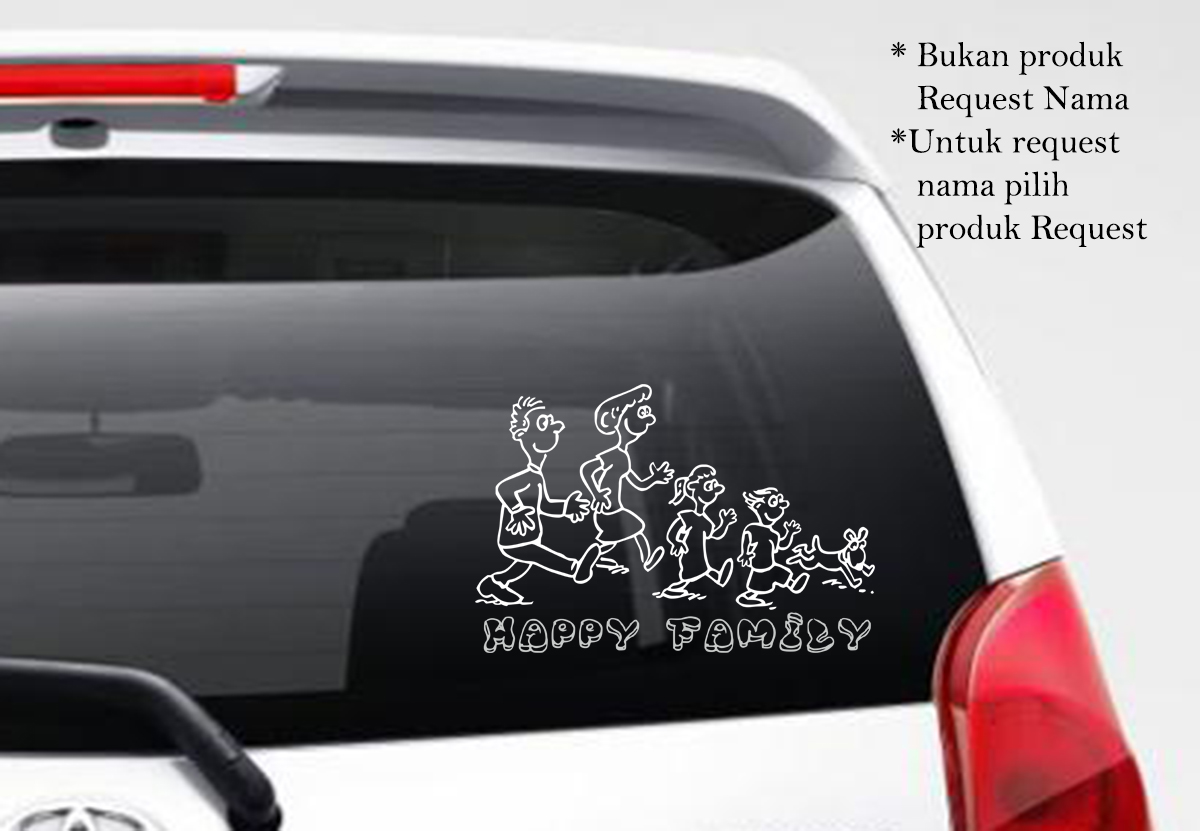 Sticker Mobil/Cutting Sticker Body Mobil Happy Family 1 | Lazada Indonesia