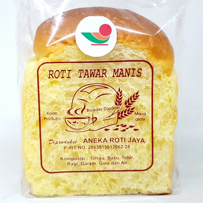ANEKA ROTI JAYA ROTI TAWAR MANIS ±120gr | BLUDER DJADOEL KUE BASAH ...
