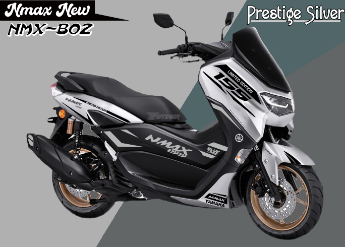AA CUTTING STIKER NMAX NEW PRESTIGE SILVER CODE NMX-B02 SILVER BLACK ...