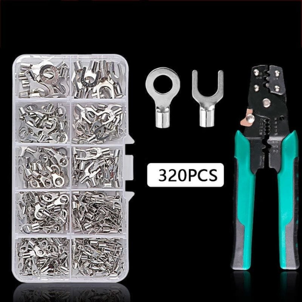 Terminal Wire Crimp Connector Kit 320 PCS + Plier - T-Tap Wire ...