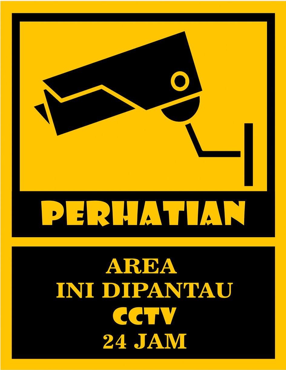 Stiker CCTV Anti Maling Murah Peringatan Untuk Pengaman Rumah Dan ...