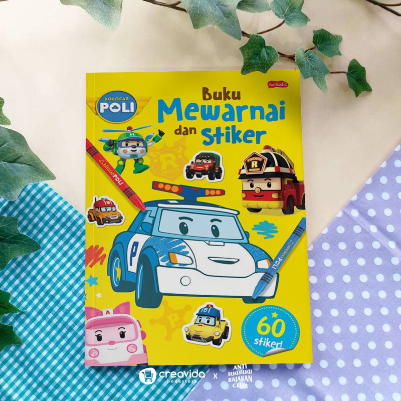 Robocar Poli : Buku Mewarnai Dan Stiker | Lazada Indonesia