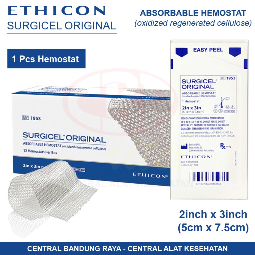 ETHICON SURGICEL Absorbable Haemostat | 5cm x 7.5cm | 1 Pcs | Lazada ...