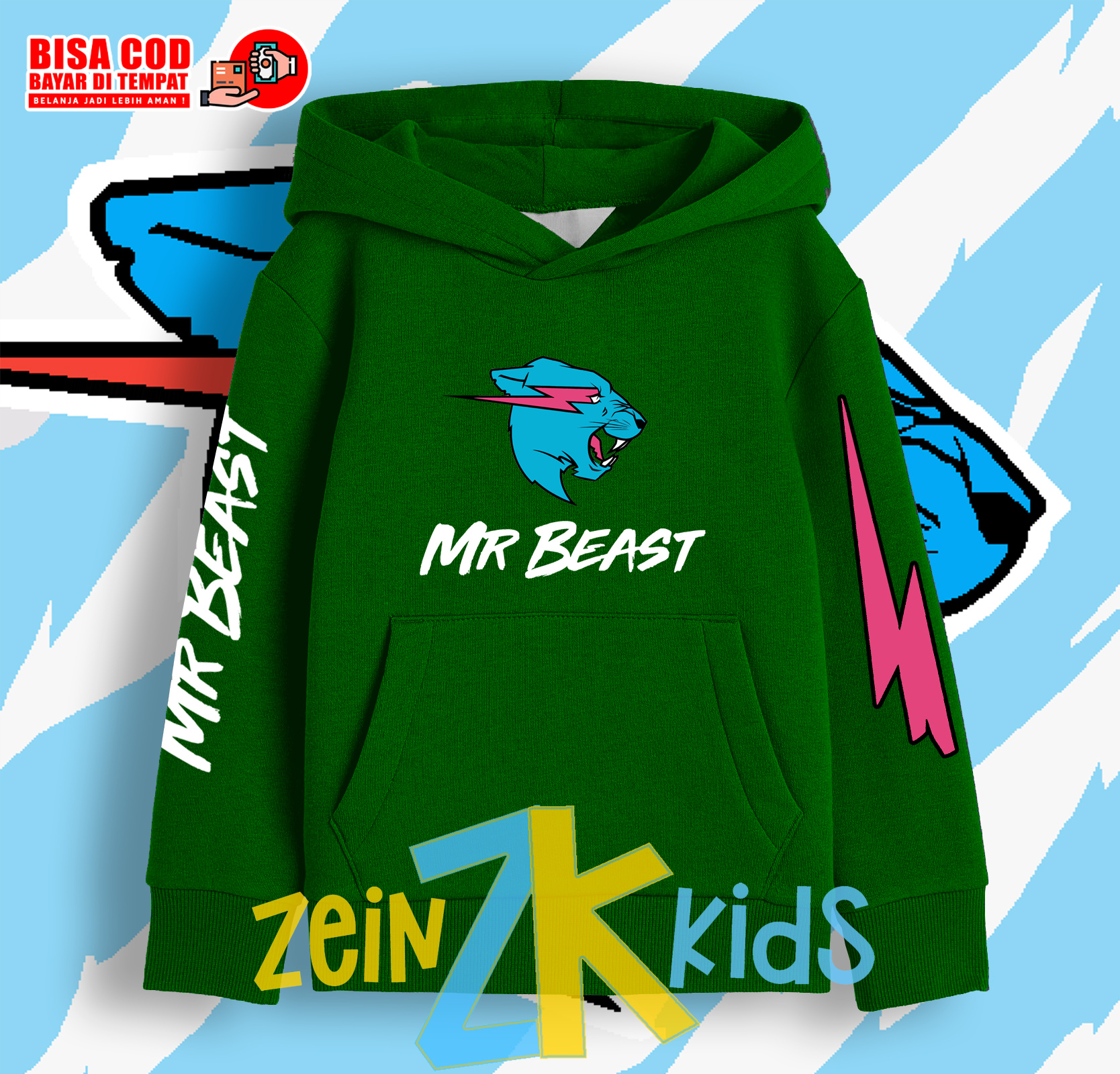 Jaket Hoodie Anak MrBeast Mr Beast / Sweater MrBeast Anak | Lazada ...