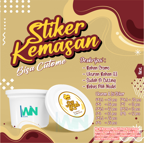 (60pcs) - STIKER KEMASAN - STIKER MAKANAN - STIKER PRODUK - LABEL ...