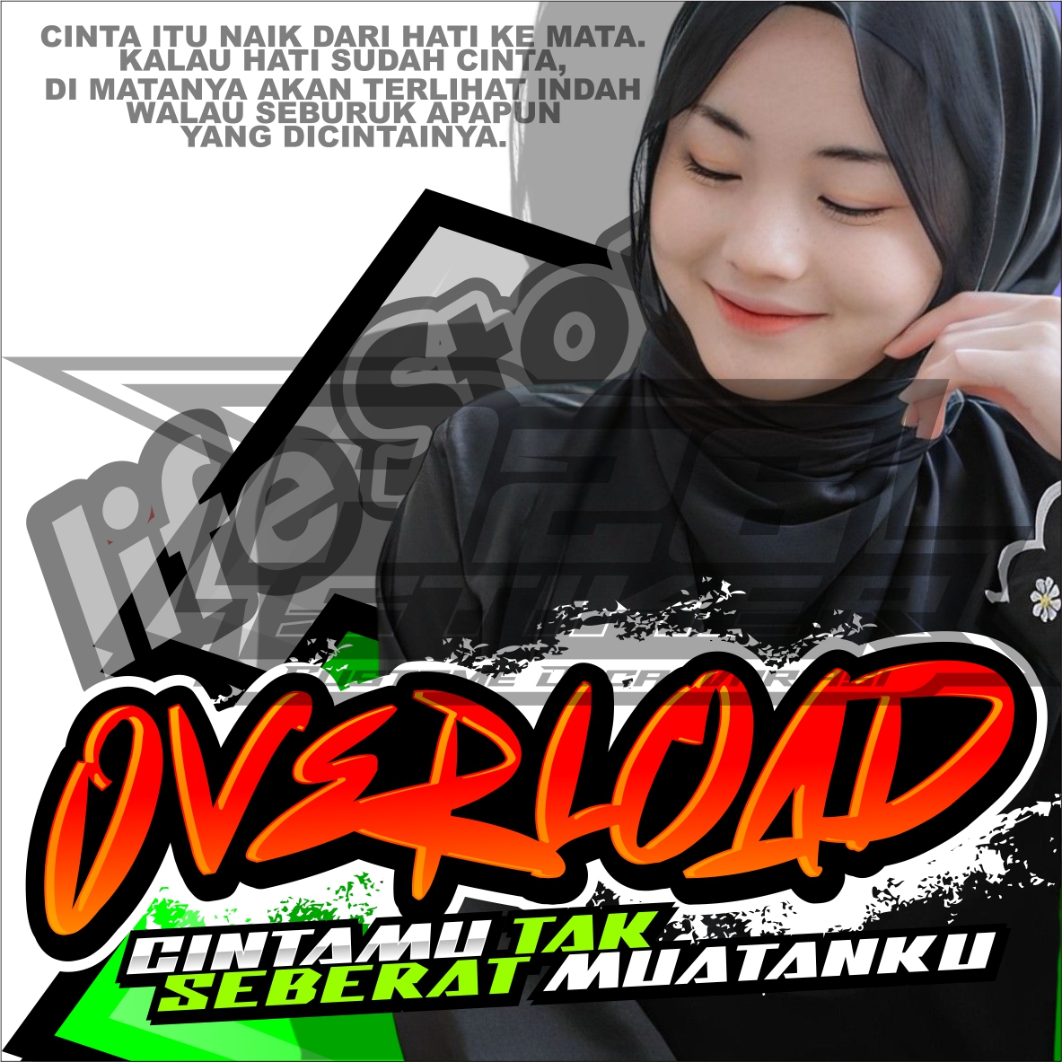 Stiker Variasi Truck Modif OVER LOAD Pintu Belakang Bak Truk Bisa Untuk ...