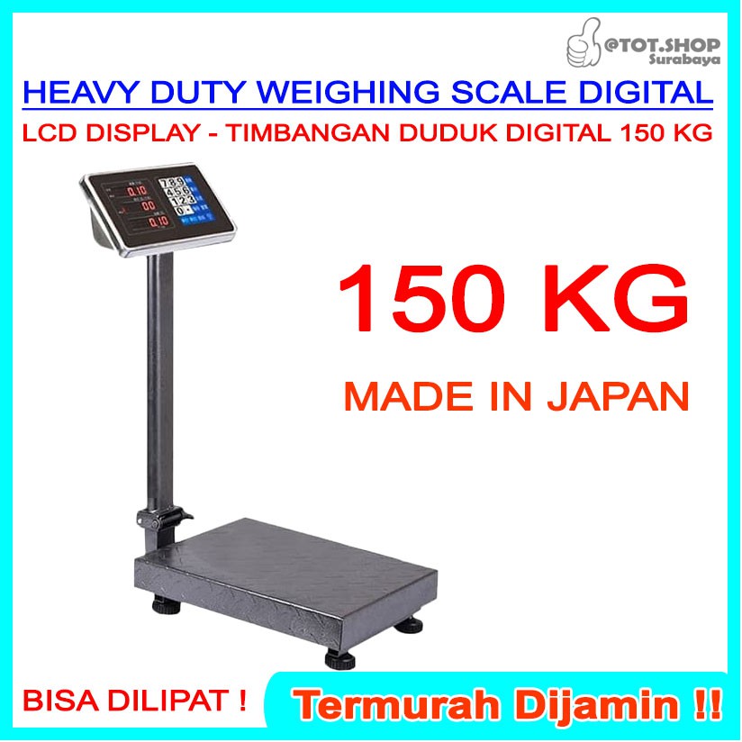 TIMBANGAN DUDUK DIGITAL 150 kg HEAVY DUTY DIGITAL WEIGHING SCALE LCD DISPLAY | Lazada Indonesia