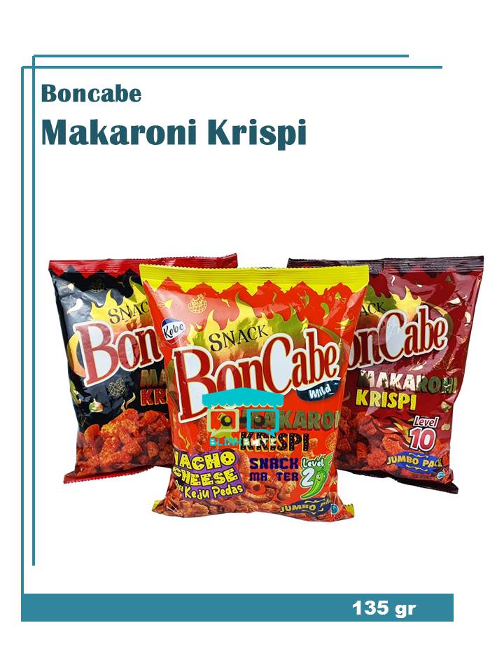 SNACK Boncabe Makaroni Krispi Jumbo All Varian Level 2 / 10/ 15 Nacho ...