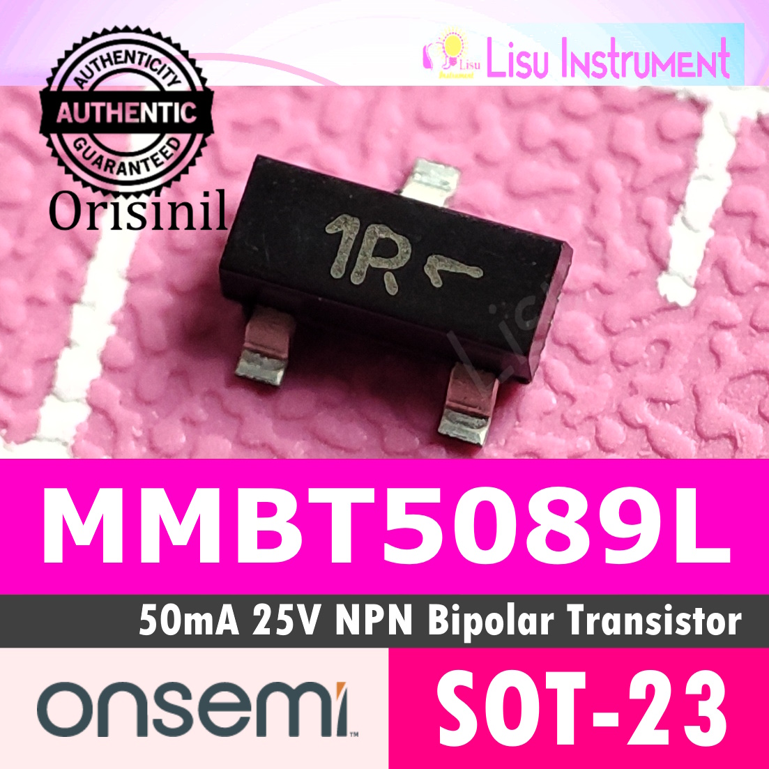 MMBT5089L 1R 50mA 25V NPN Bipolar Transistor 2N5089 SOT-23 ORIGINAL onsemi | Lazada Indonesia