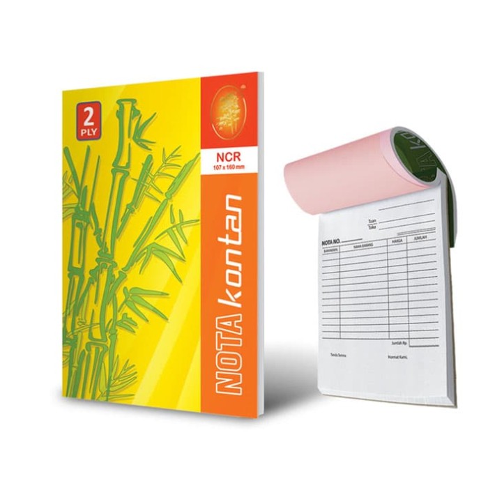 BUKU NOTA KONTAN KECIL 2 PLY 2 RANGKAP NCR TANPA KARBON CARBONLESS ...