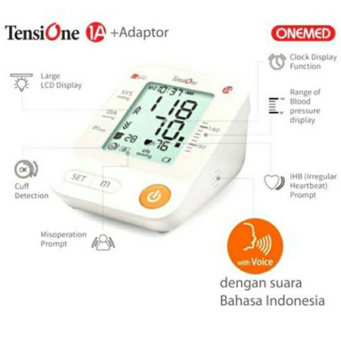Onemed TensiOne 1A Tensimeter Dengan Suara Digital Alat Ukur Tekanan ...