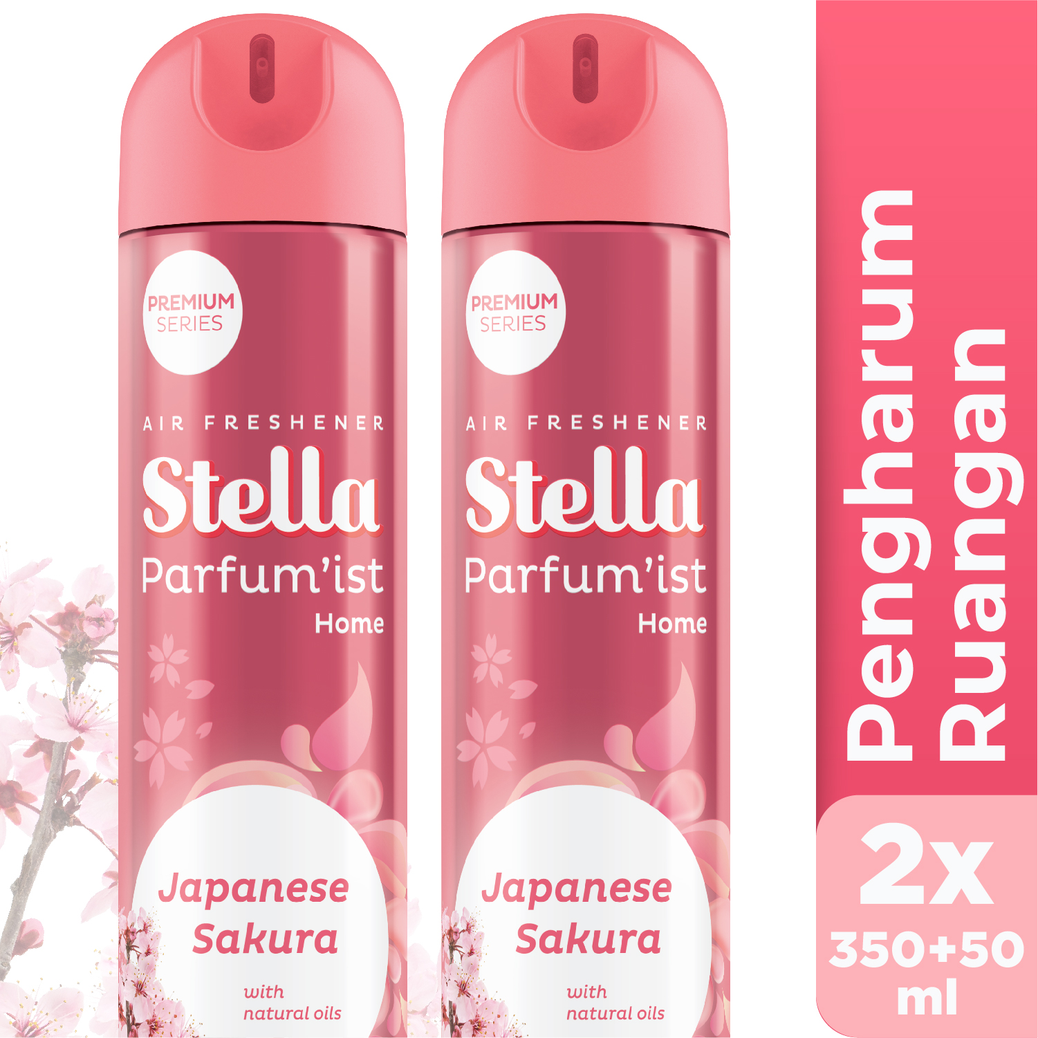 [Paket isi 2] Stella Aerosol Parfum'ist Japanese Sakura 350ml ...