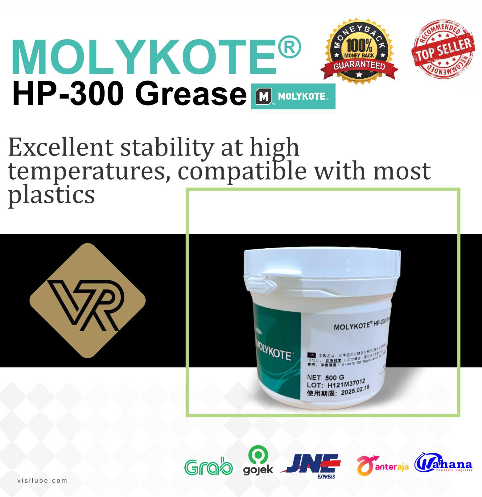 Molykote HP 300 500gram/Pelumas tahan kimia/grease chemical resistance ...