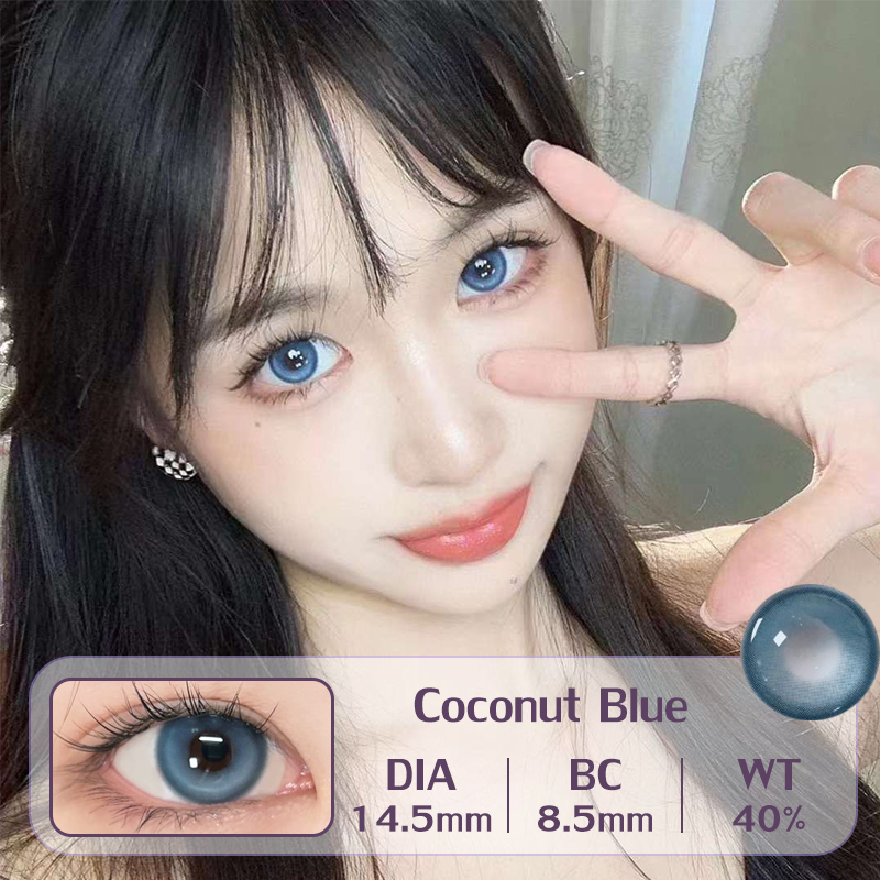 RICHVISION soflen warna blue Big eyes softlens x2 normal 14.5mm lensa ...
