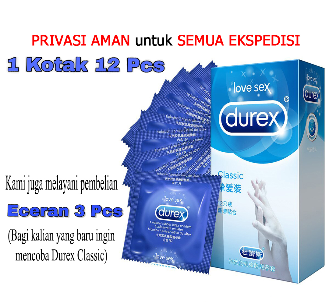 Kondom Durex Classic Condom 1 Kotak 12 Pcs atau Eceran 3 Pcs | Lazada ...
