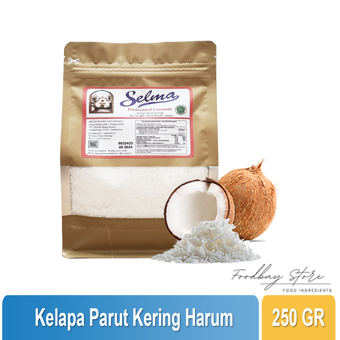 SELMA Desiccated Coconut 250 Gr / Kelapa Parut Kering | Lazada Indonesia