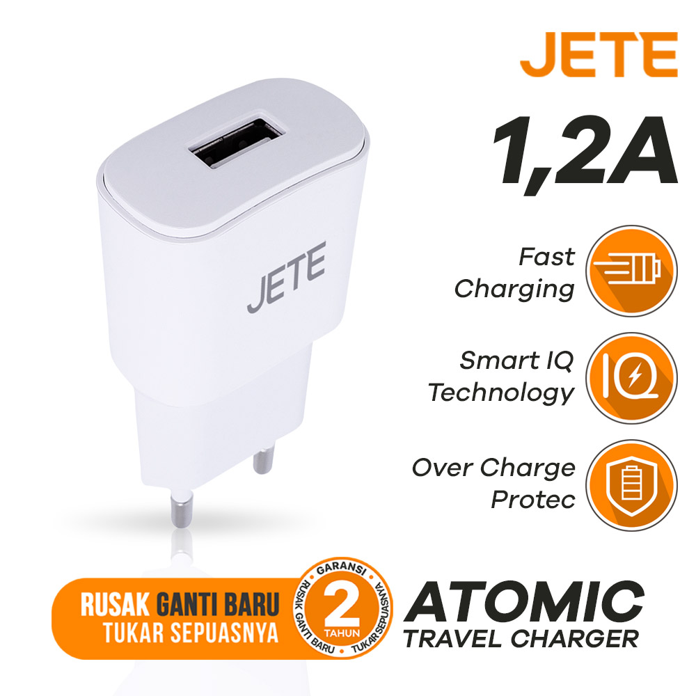 Batok Casan HP Single USB JETE ATOMIC 1.2A | Lazada Indonesia