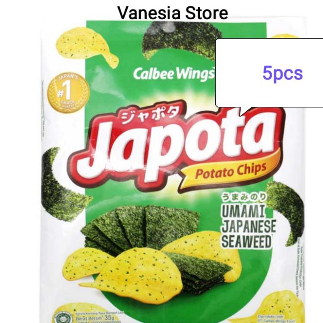 PAKET 5pcs JAPOTA KERIPIK KENTANG UMAMI JAPANESE SEAWEED 5x35gr ...