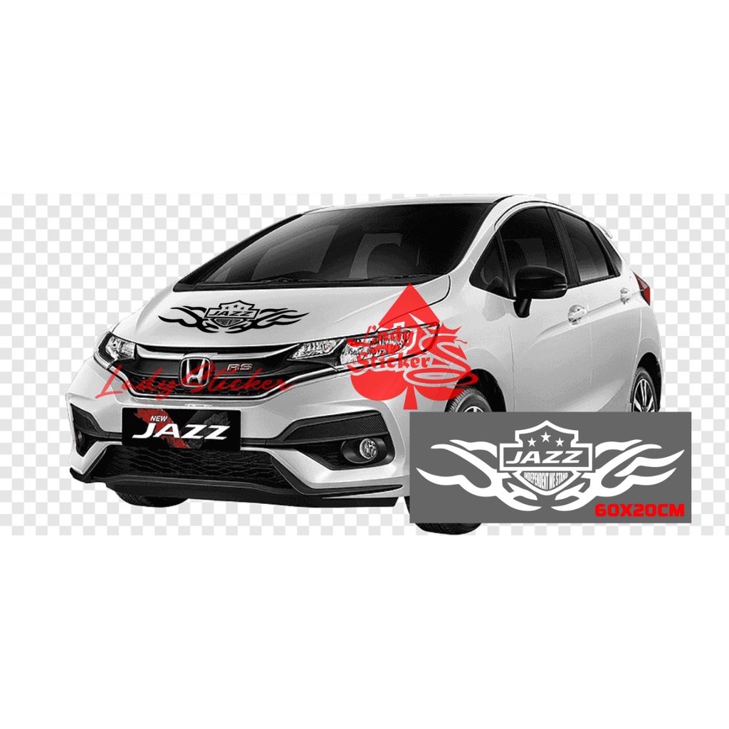 Sticker kap depan mobil honda jazz cutting sticker mobil jazz | Lazada ...