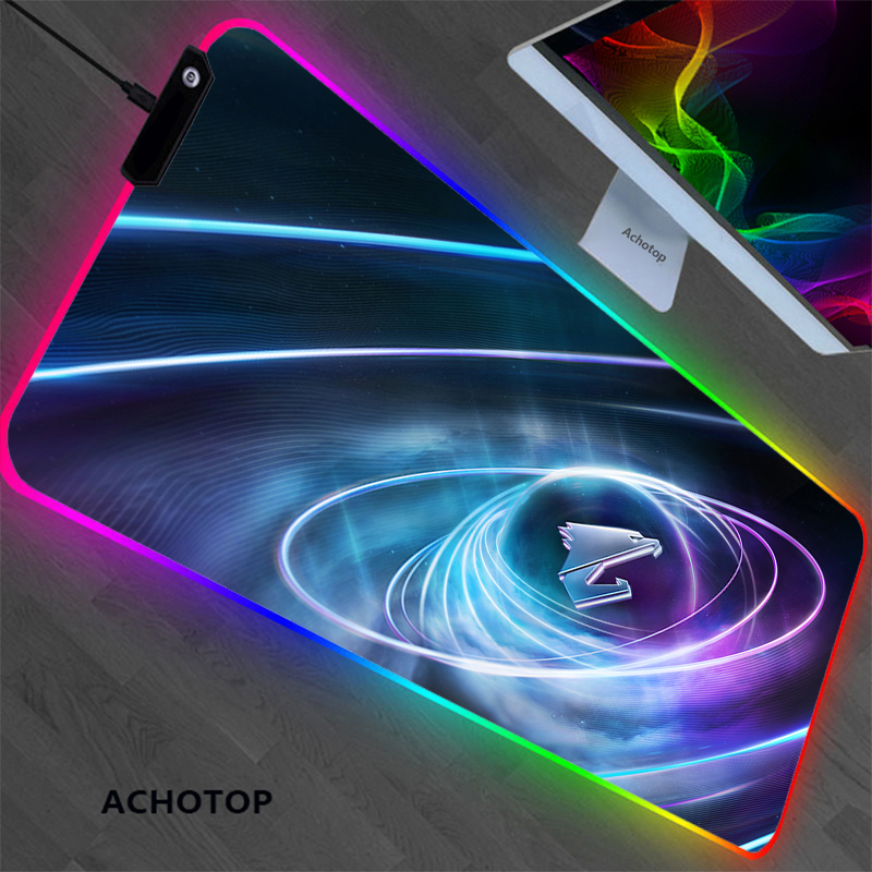 Keren Aorus alas Mouse Gamer kantor alas Mouse cahaya lampu meja ...
