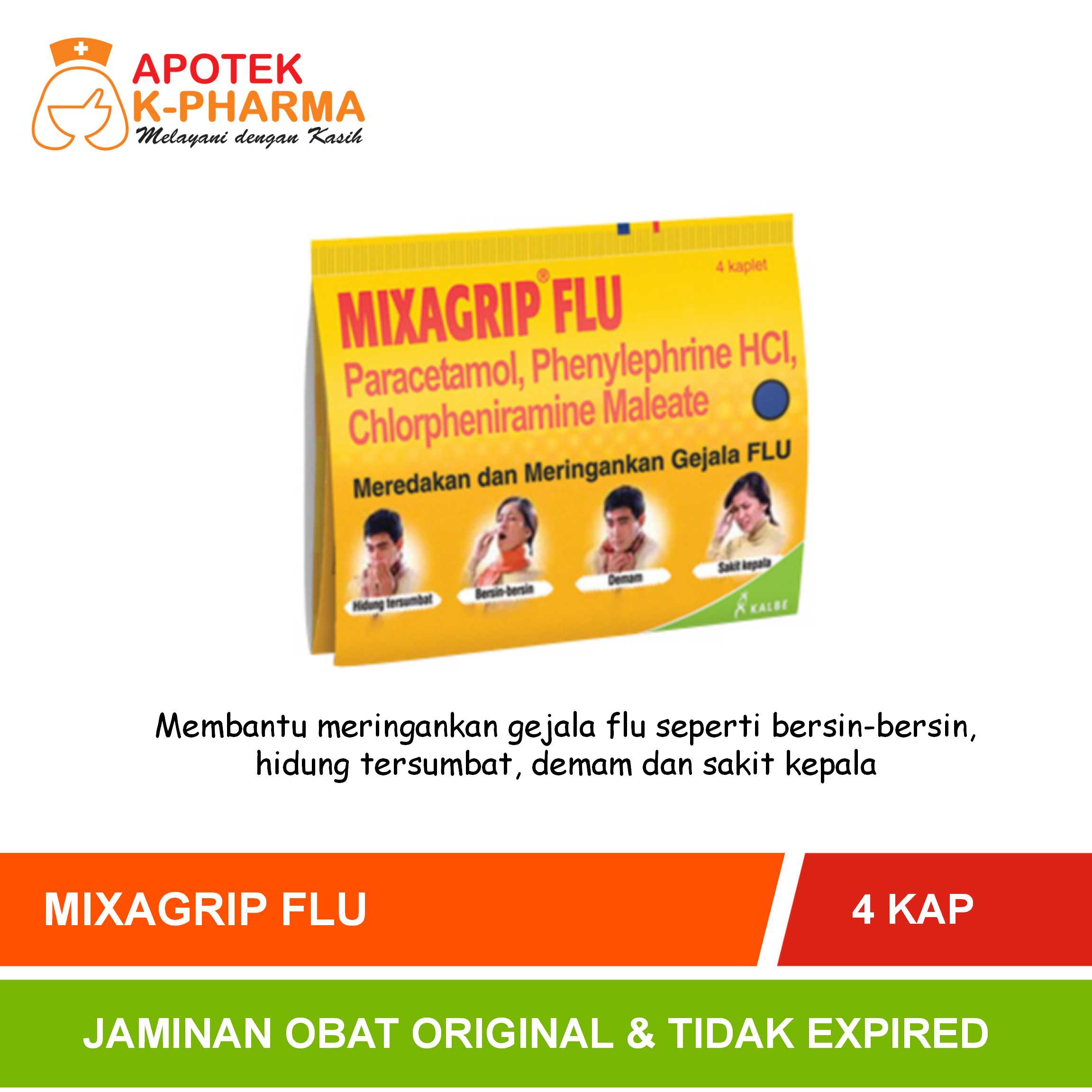 Mixagrip Flu Strip Isi 4 Tablet Original Kalbe | Lazada Indonesia
