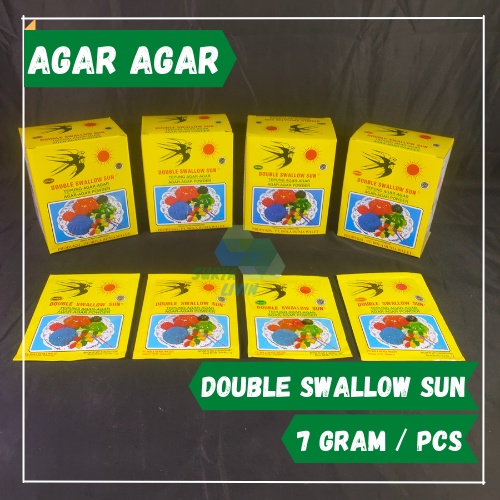 Agar Agar Double Swallow Sun Sachet 7 gram / Agar Powder Cap Dua Walet ...
