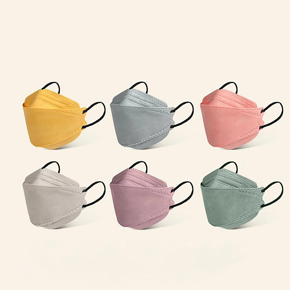 Queenki [คลังสินค้าพร้อม] 10Pcs Kf 94Kids 3D 4 Layer Morandi Face Masks ...
