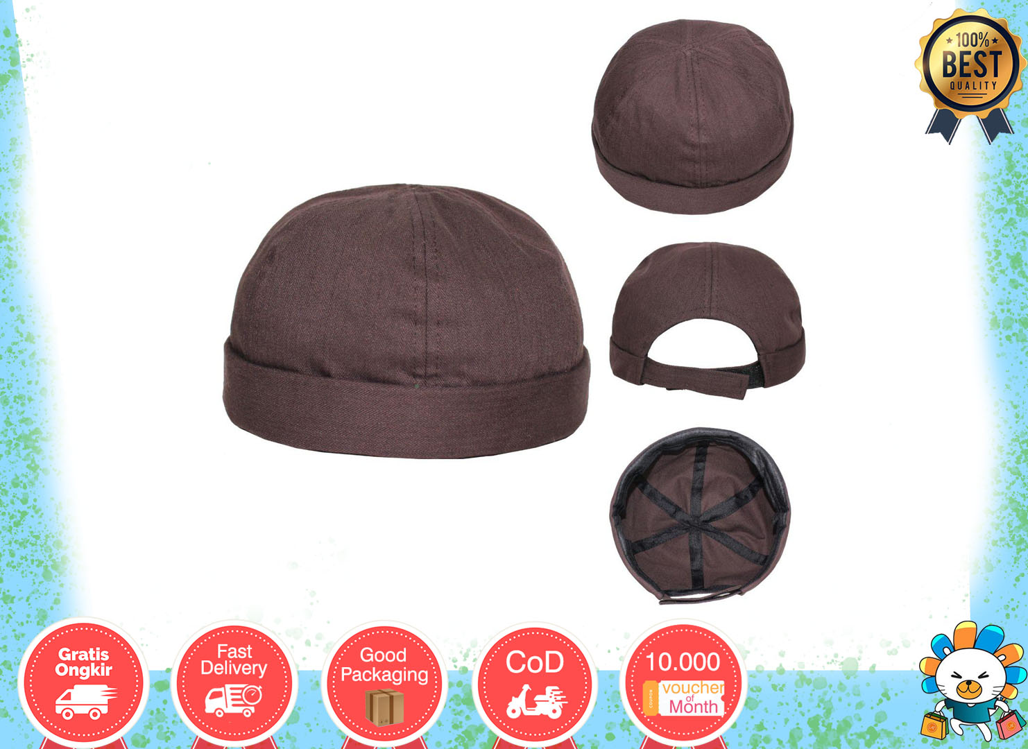 TOPI PECI MUSLIM HIJRAH - PRT FITZGERALD-021 - MIKI HAT SHOLAT ...