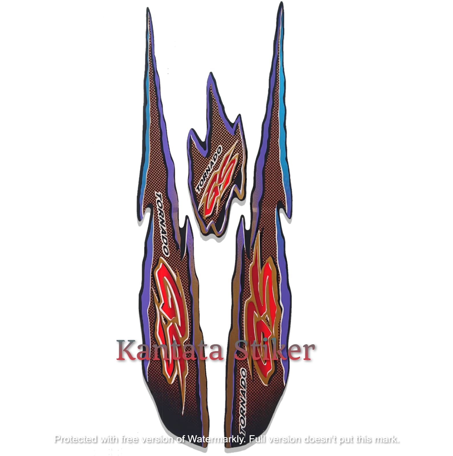 STIKER STRIPING LIS LES BODY MOTOR SUZUKI TORNADO GS 1997 & STRIPING ...