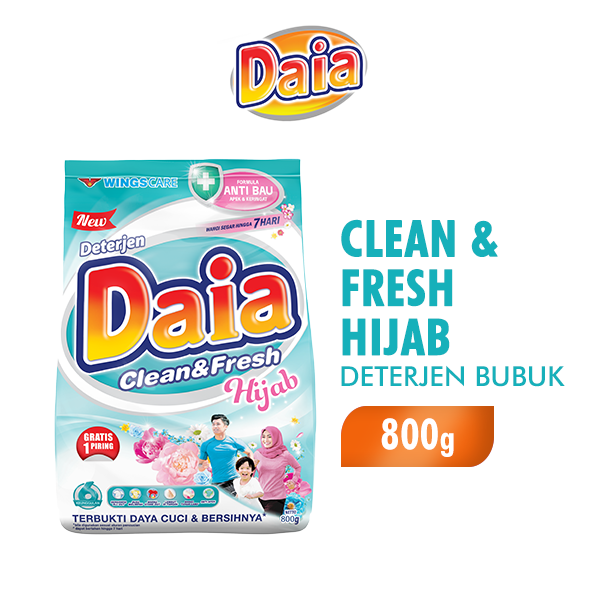 DAIA Deterjen Bubuk Clean & Fresh Bag 800g | Lazada Indonesia