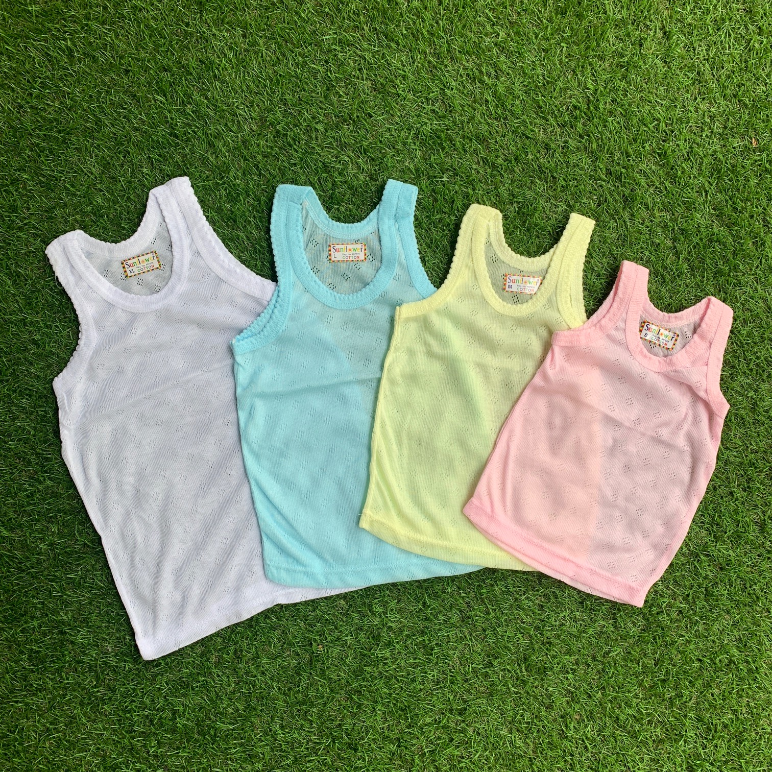 SUNFLOWER Singlet Kaos Dalam Kutang Jala Bayi Anak Unisex Putih & Warna ... SUNFLOWER Singlet Kaos Dalam Kutang Jala Bayi Anak Unisex Putih & Warna ...