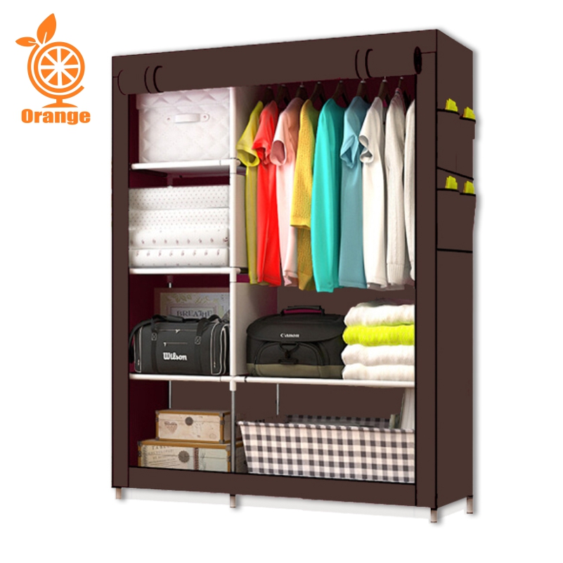 Lemari Pakaian plastik Rak Baju Lemari Kain Lemari Susun Rak Besi ...