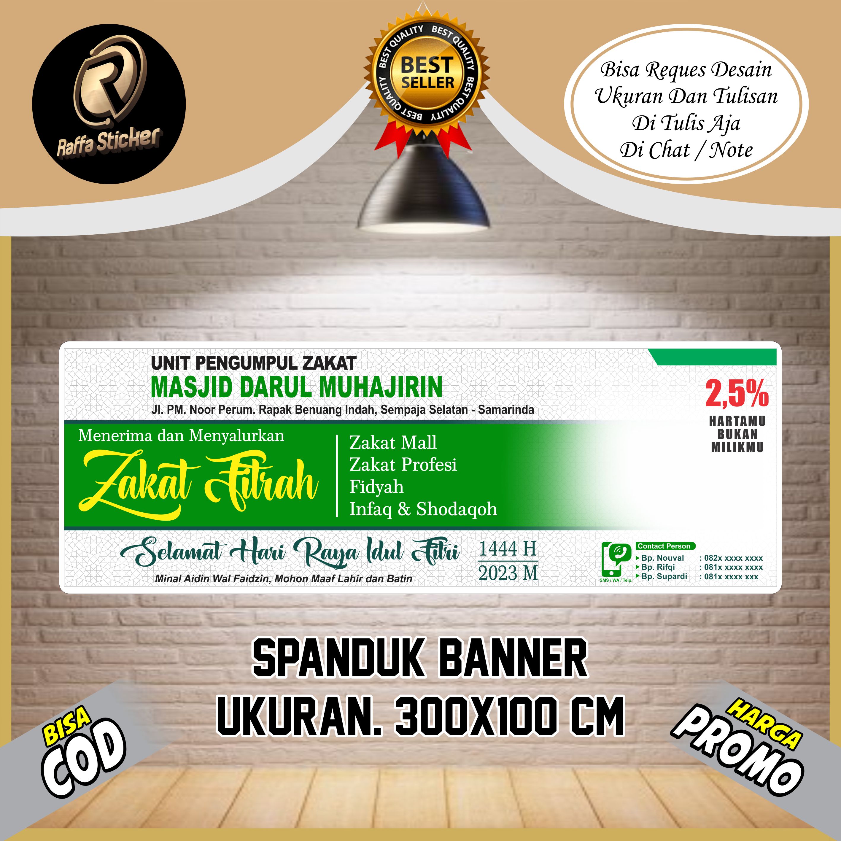 Spanduk Banner Backdrop Zakat Fitrah Banner Amil Zakat Fitrah Spanduk ...