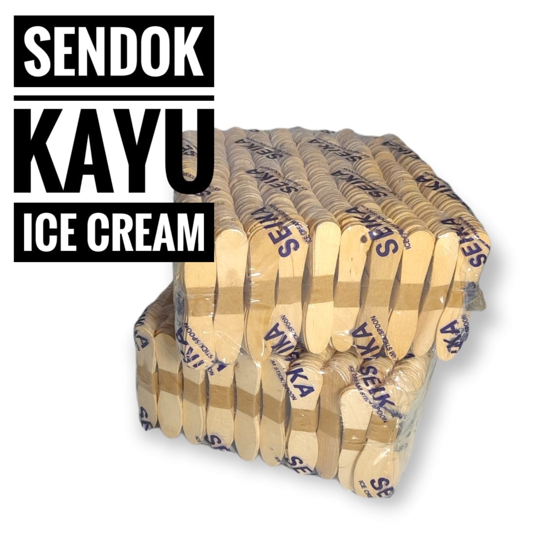 SENDOK KAYU ICE CREAM / SENDOK STIK ES KRIM | Lazada Indonesia