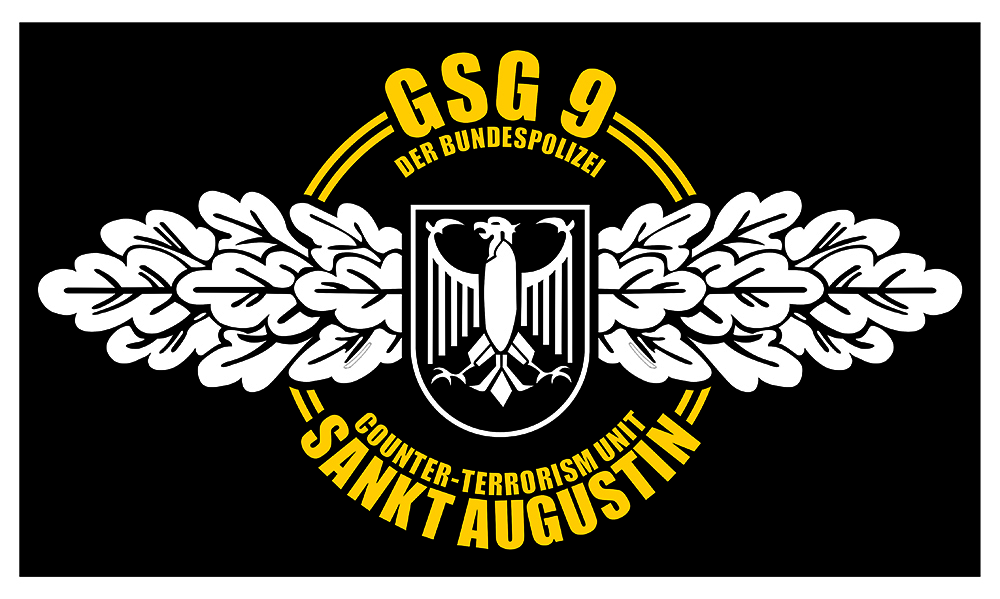 GSG9 German Special Police Two Colours Double Lines Cutting Sticker ...