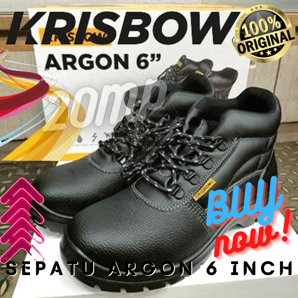 Sepatu Safety Sepatu Pengaman Argon 6 Inch Krisbow | Lazada Indonesia