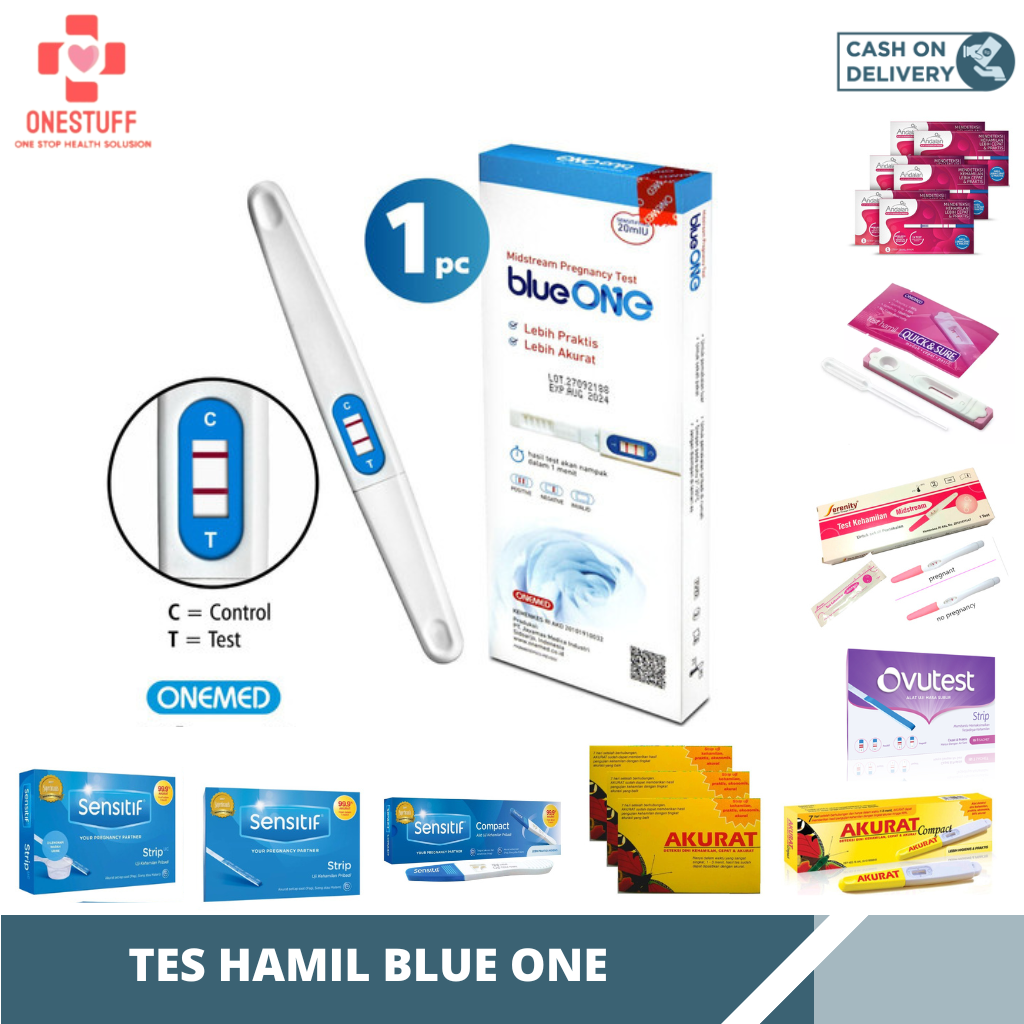 Onemed Blueone Tes pack Tespack Kehamilan Compact Alat Uji Kehamilan ...
