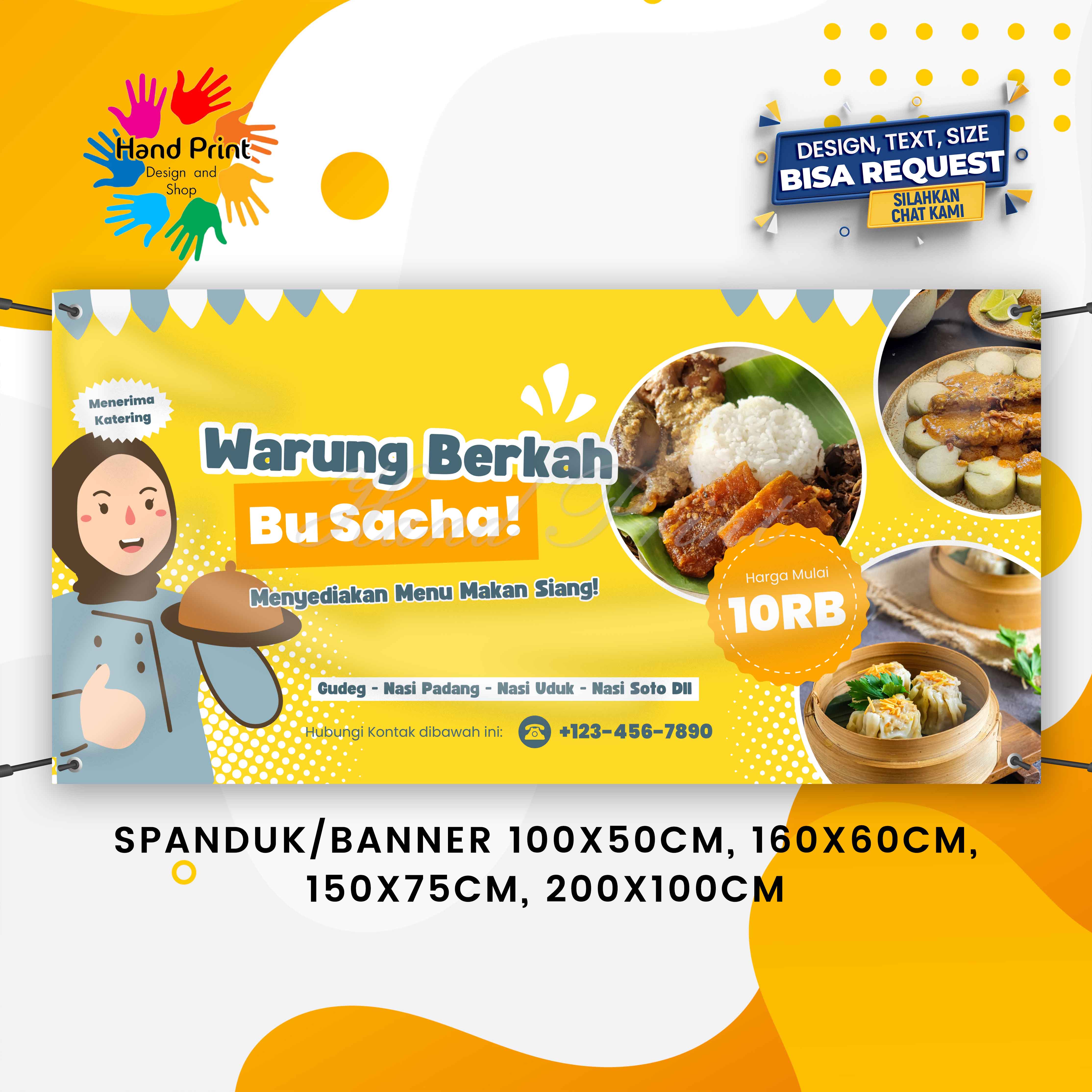 Cetak Spanduk Banner Warung Makan Kuning MMT Spanduk Custom 200x100 ... Cetak Spanduk Banner Warung Makan Kuning MMT Spanduk Custom 200x100 ...
