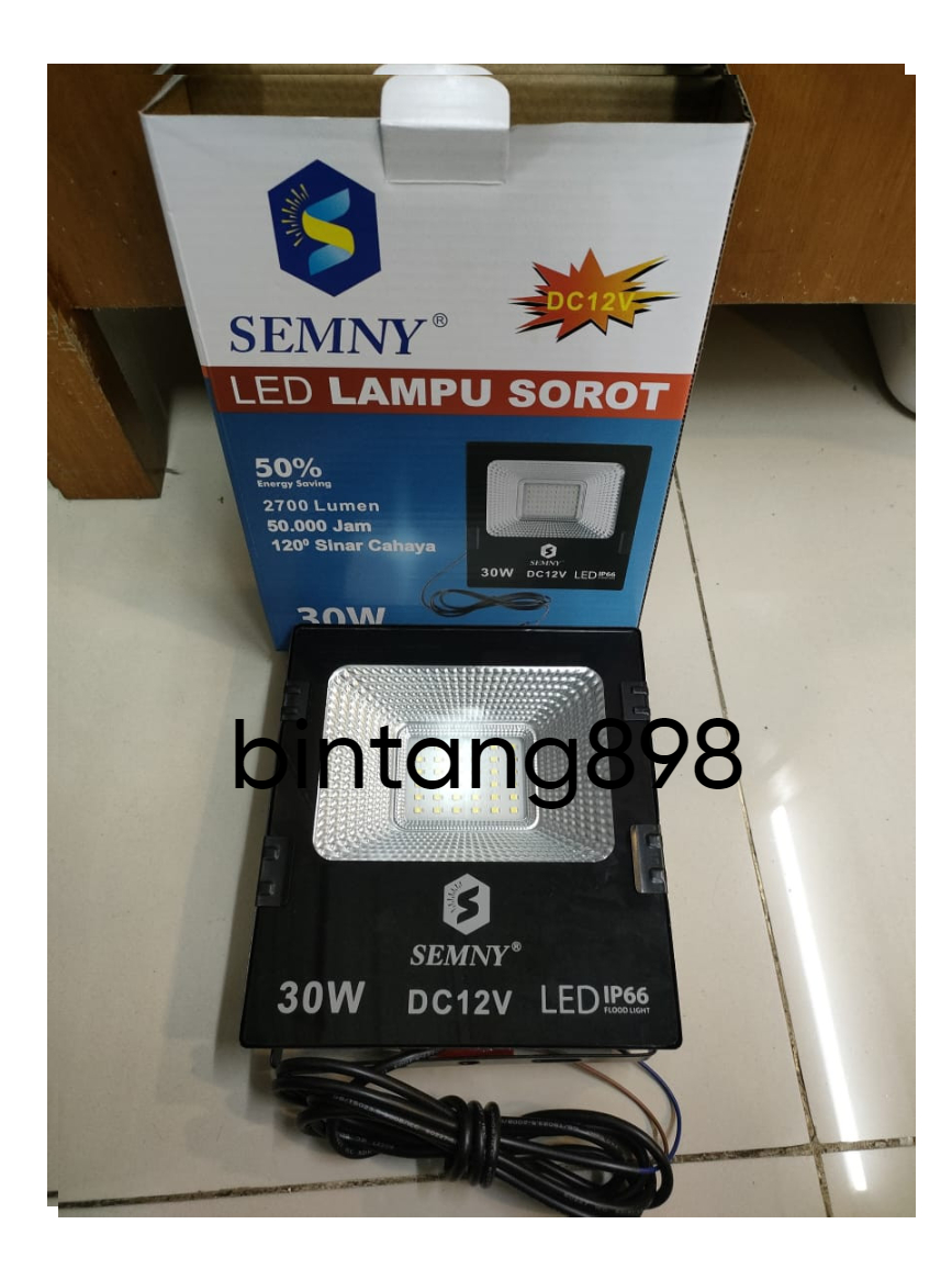 LAMPU SOROT LED DC 12 VOLT 30 WATT 50 WATT 100 WATT / KAP LED SOROT DC 12 VOLT IP66 30W 50W 100W ...