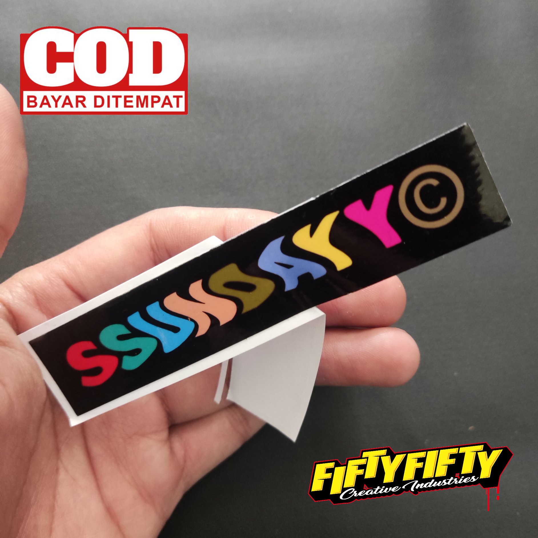 Stiker Print Cut BRAND DISTRO SUNDAY Warna Stiker Printing Laminasi ...