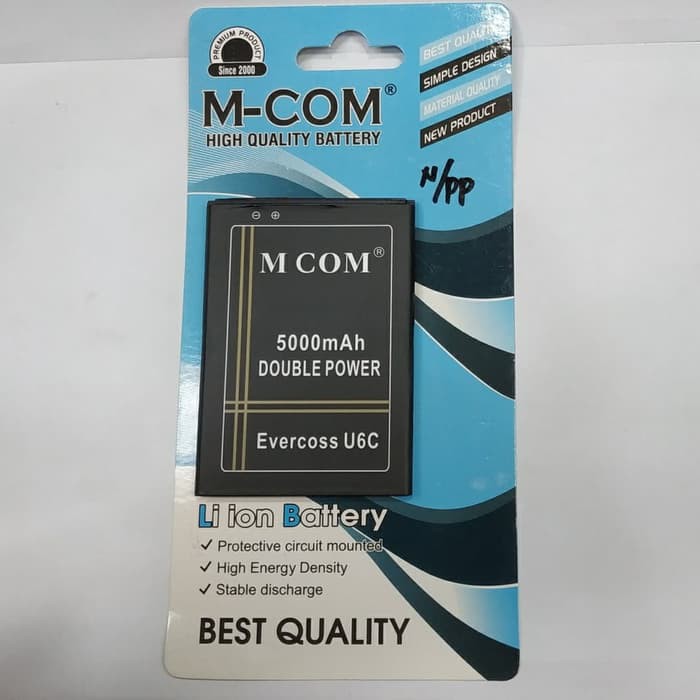 Battery Batre Baterai Double Power Mcom Evercoss U6C | Lazada Indonesia