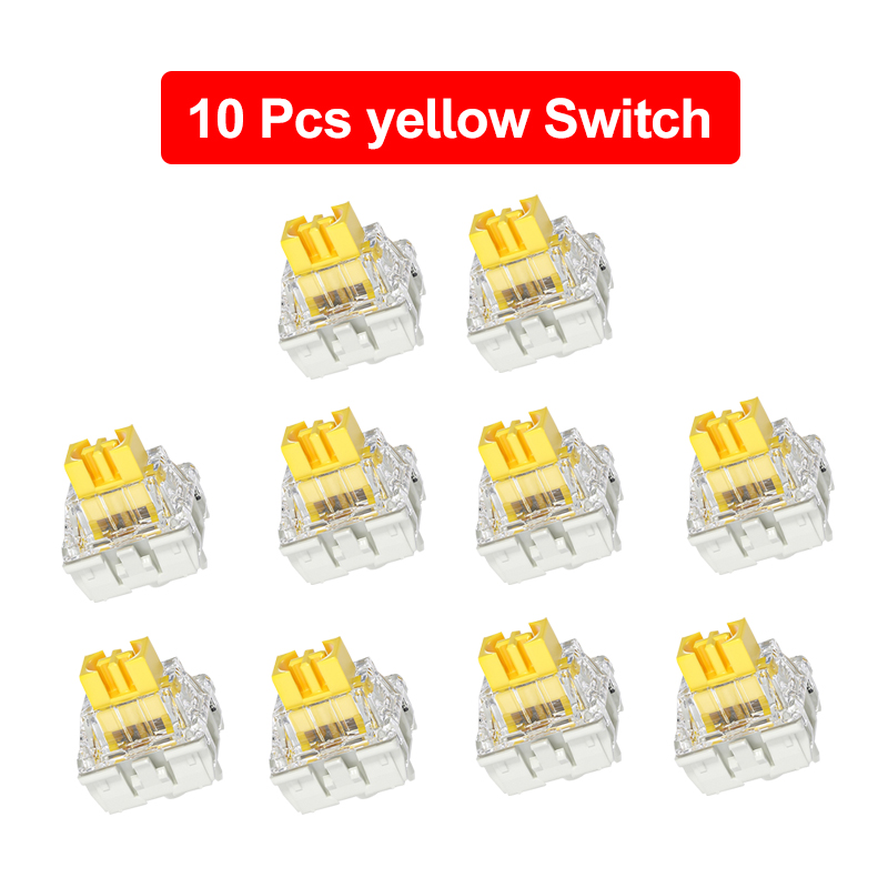 ZIFRIEND Yellow Linear Switch 5 Pin 10Pcs/Box Switchs Mechanical ...