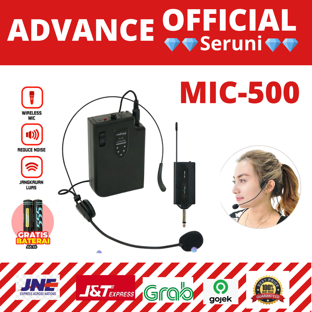 MIC WIRELESS CLIP ON / MICROPHONE EKSTERNAL ADVANCE MIC-500 | Lazada ...