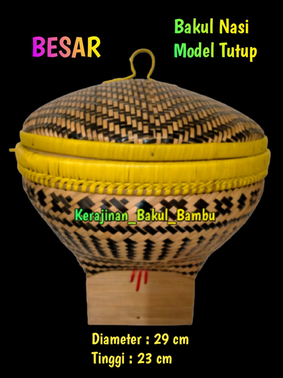 Bakul nasi bakul tutup mewah bakul bambu terbaik boboko awi wakul nasi ...