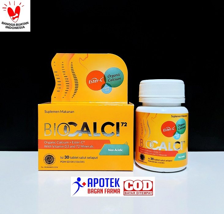 BIOCALCI 72 / ORGANIC CALCIUM + ESTER C / VITAMIN C DAN D3 | Lazada ...