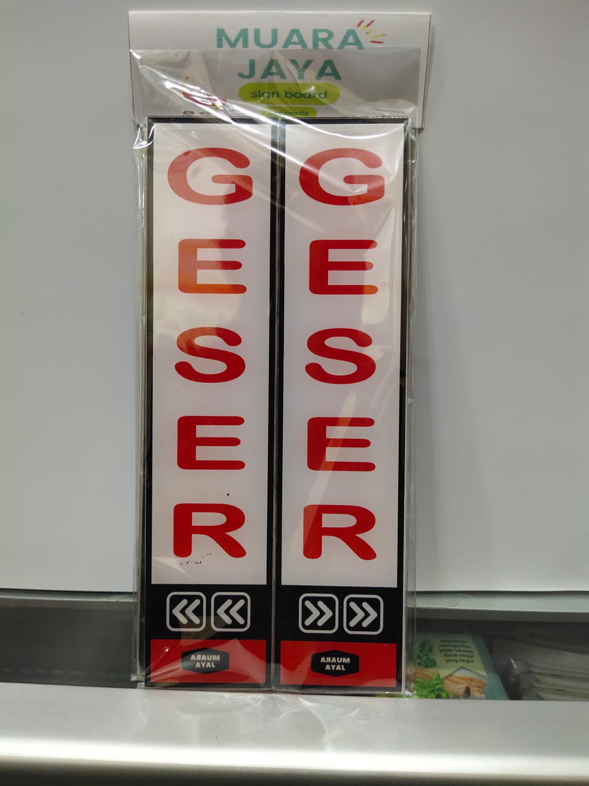 Papan Nama Acrylic Tulisan Geser Warna Putih, Sign Label | Lazada Indonesia