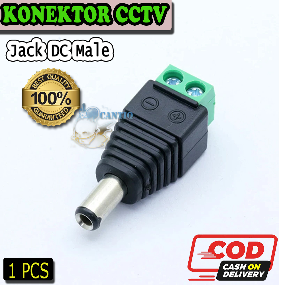 QCF 1 PC Jack DC Male / Jack Connector Power Kamera Cctv / Jack Dc ...