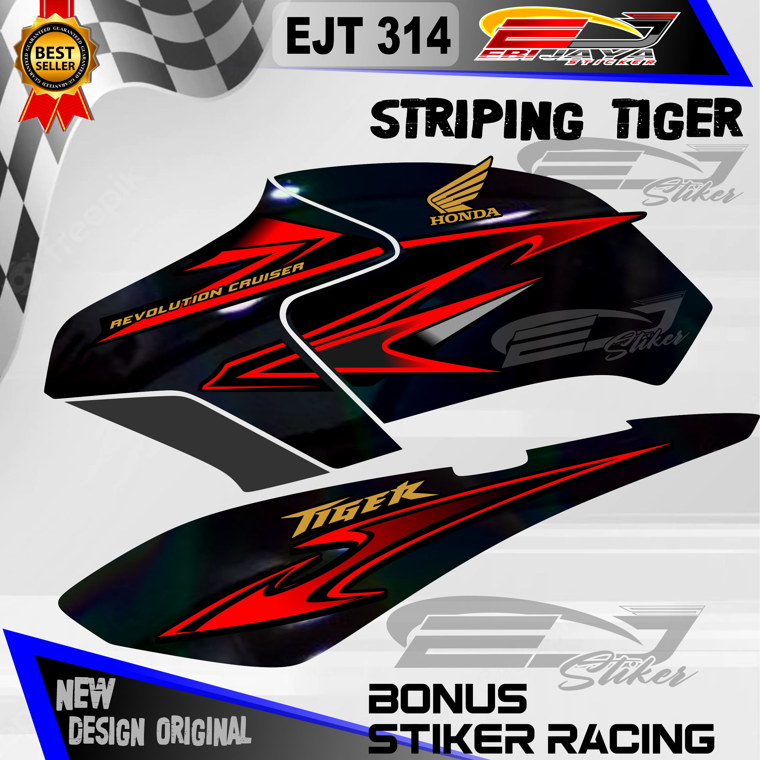 STRIPING PNP TIGER REVO / STIKER CUSTOM TIGER REVO / STIKER MOTOR HONDA ...